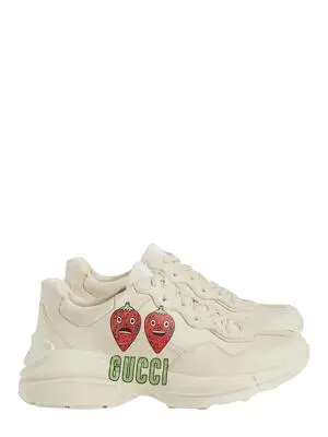 Gucci Rhyton Strawberry Print Sneakers - White