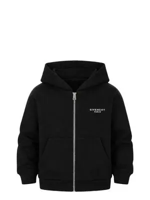 Givenchy Logo-print Zip-up Hoodie - Black