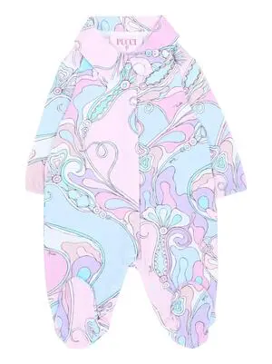 Emilio Pucci All-over Print Bodysuit And Sleep Bag Set - Multi-color