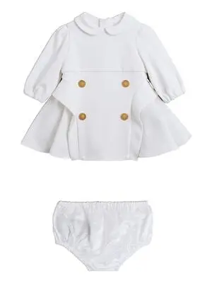 Balmain Dress And Bloomers Set - White