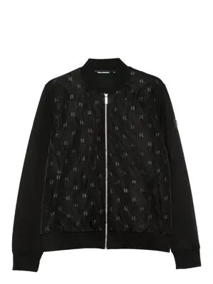 Karl Lagerfeld Quilted Bomber Jacket With Zip Fastening - Black