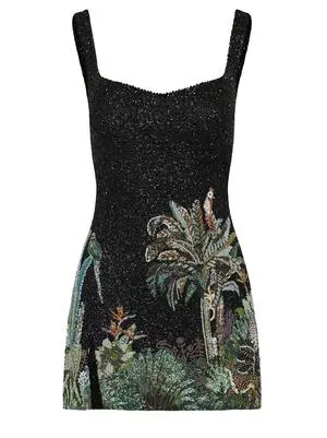 CLIO PEPPIATT Embellished Mini Dress - Black