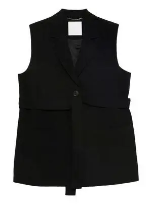 Marina Rinaldi Sleeveless Belted Gilet - Black