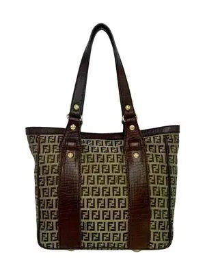 Fendi Zucchino Canvas Tote Bag - Neutrals