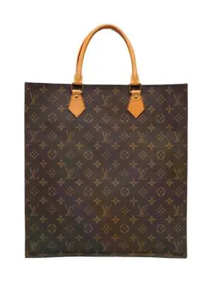 LOUIS VUITTON Monogram Sac Plat Tote Bag - Brown