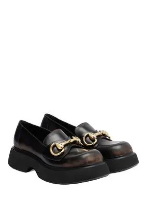 Gucci Horsebit Leather Loafers - Black