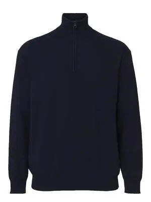 LISA YANG Lisa Yang Cashmere Half-Zip Sweater Blue