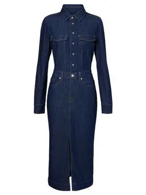 7 For All Mankind Denim Shirt Dress - Blue