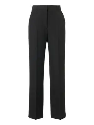 TOTEME Mid-rise Straight Leg Trousers - Black