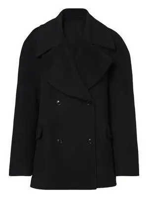 Loulou De Saison Double-breasted Wool And Cashmere Jacket - Black