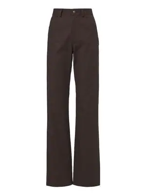 Altuzarra Mills Cotton Straight Leg Pants - Brown