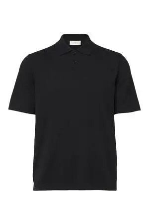 LISA YANG Keir Cotton And Cashmere Polo Shirt - Black