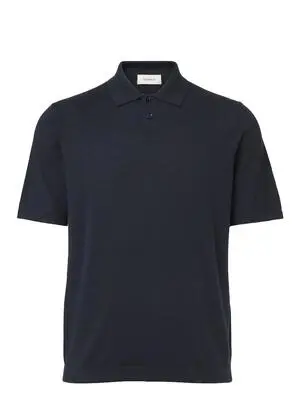 LISA YANG Keir Cotton And Cashmere Polo Shirt - Blue