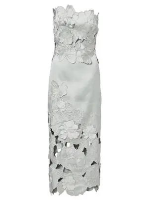 COSTARELLOS Costarellos Nikola Guipure Lace Midi Dress