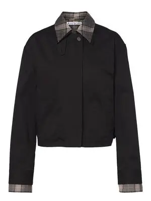 Acne Studios Layered Cotton Twill Jacket - Black