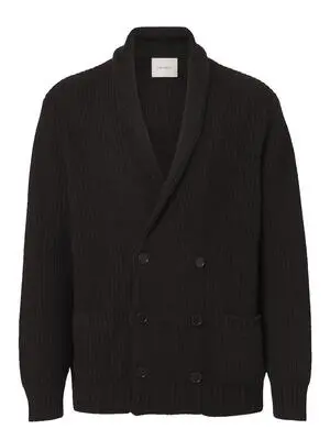 LISA YANG Lisa Yang Lyle Double-Breasted Cashmere Cardigan Brown