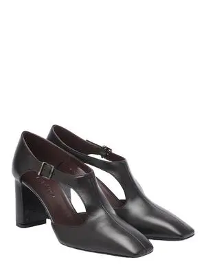 Max Mara Leather Mary Jane Pumps - Brown