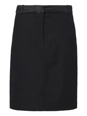 Loulou De Saison Elsie Miniskirt With Zipper And Hook Fastening - Black