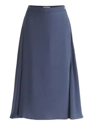 PAISIE Asymmetric Hem Skirt - Blue