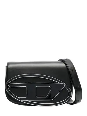 DIESEL® DIESEL "1dr M" Leather Shoulder Bag Black