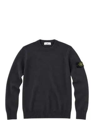 Stone Island STONE ISLAND Lambwool Crew Neck Sweater With Signature Patch Gray