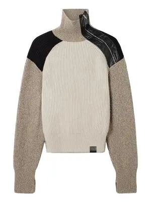 Stella McCartney Stella McCartney Block Panelled Knit Jumper Beige