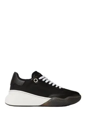 Stella McCartney Loop Panelled Lace Up Trainers - Black