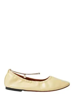 Stella McCartney Chain-detail Ballerina Flats - Light Yellow