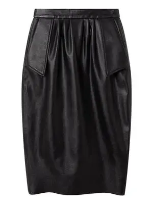 Stella McCartney Vegan Leather Midi Skirt - Black