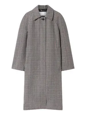 Stella McCartney Checked Wool Coat - Grey
