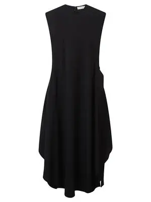 Stella McCartney Envers Satin Long Shift Dress - Black