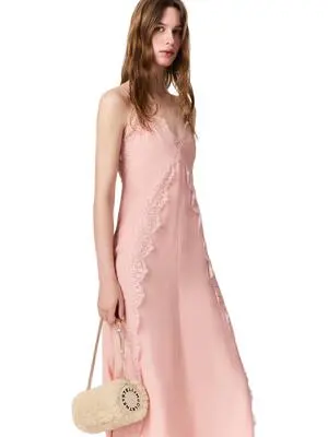 Stella McCartney Lace-trimmed Midi Dress - Pink