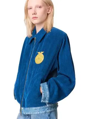 Stella McCartney Corduroy Panel Denim Jacket - Blue