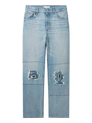 Stella McCartney Distressed Patch Straight Leg Jeans - 4152