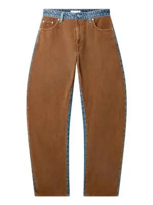 Stella McCartney Paneled Corduroy And Denim Jeans - 8431