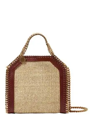 Stella McCartney Stella McCartney Falabella Raffia Mini Tote Bag Beige