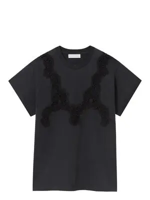 Stella McCartney Lace Panel Organic Cotton T-shirt - 1082