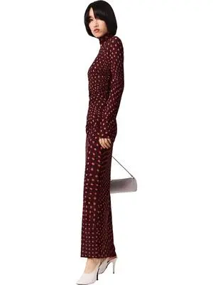 Stella McCartney Polka Dot Mesh Long Dress - 6107