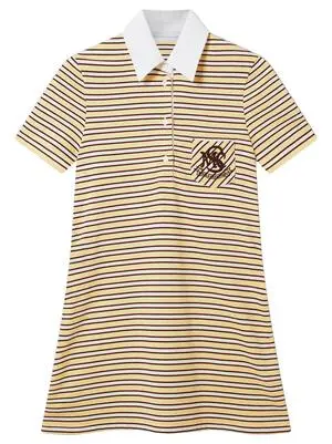 Stella McCartney Stripe Crest-embroidered Polo Dress - 8485
