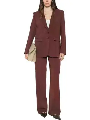 Patrizia Pepe Tailored Straight-leg Trousers - Brown