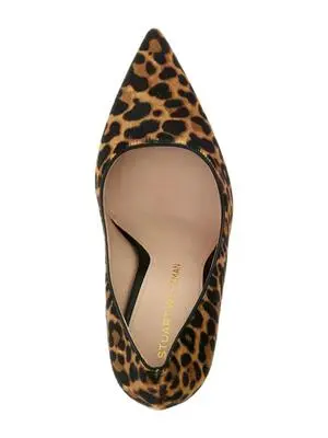 STUART WEITZMAN Leopard Print Stiletto Pumps - Brown