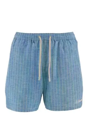 MC2 SAINT BARTH Striped Swim Shorts - Blue