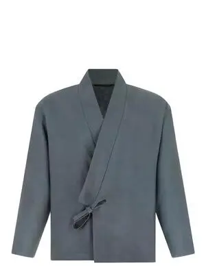 KENZO Kenzo Wrap-Closure Jacket With V-Neck And Long Sleeves
