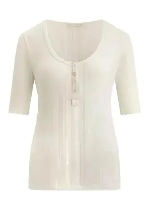 12 STOREEZ Gwen Short-sleeve Top - Neutrals