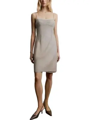 12 STOREEZ Lace-trim Mini Dress - Brown