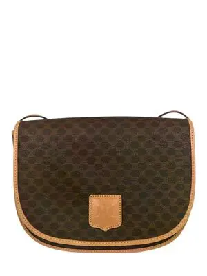 Celine 1990-2000s Macadam Shoulder Bag - Brown