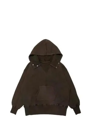 TAIGA TAKAHASHI Snap-button Hoodie - Brown
