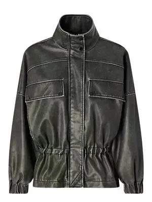 PINKO Faded Effect High Neck Jacket