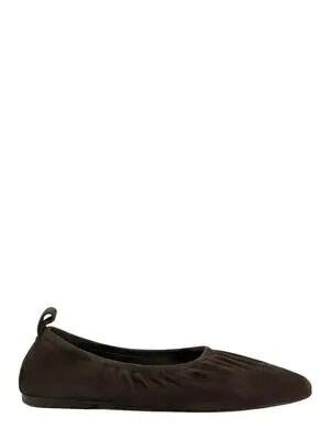 12 STOREEZ Suede Ballet Flats - Brown