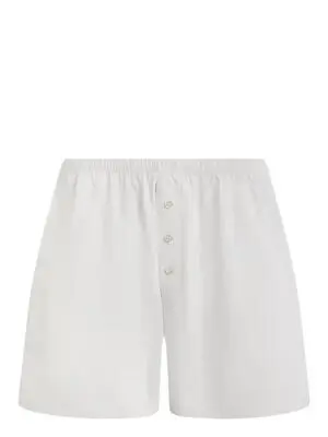 12 STOREEZ Mica Mercerised Cotton Shorts - White